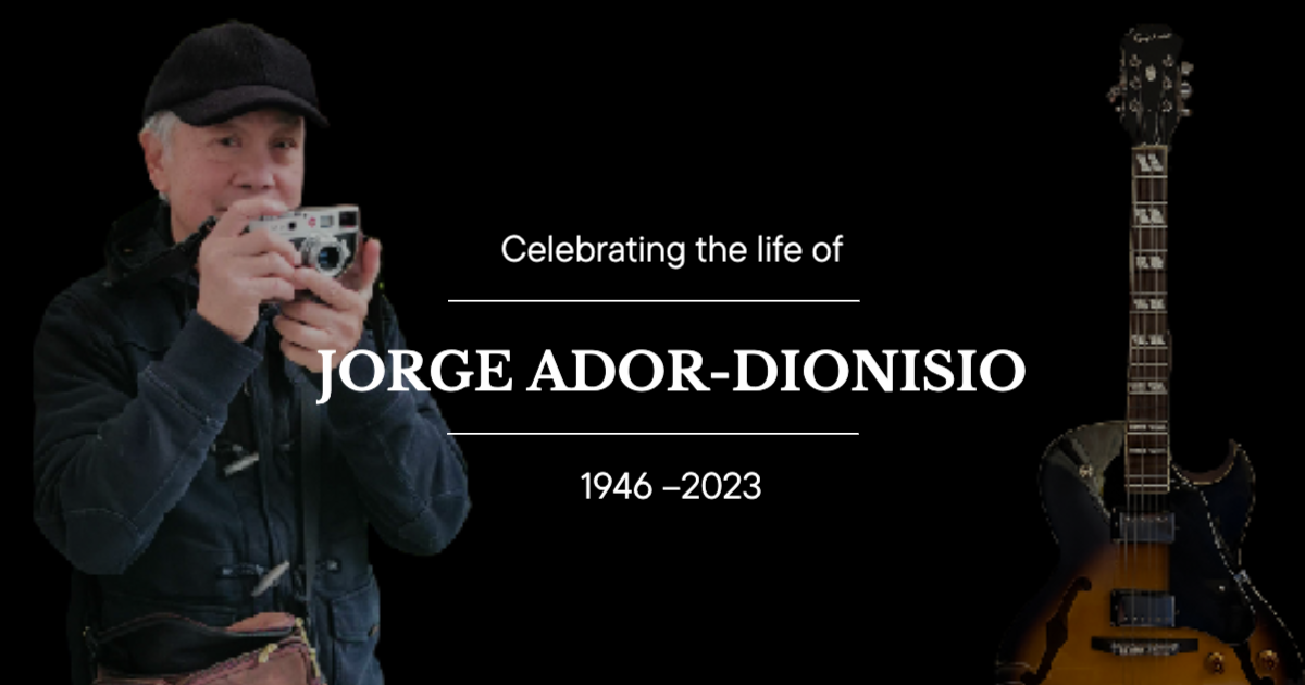 In Loving Memory of Jorge Ador-Dionisio